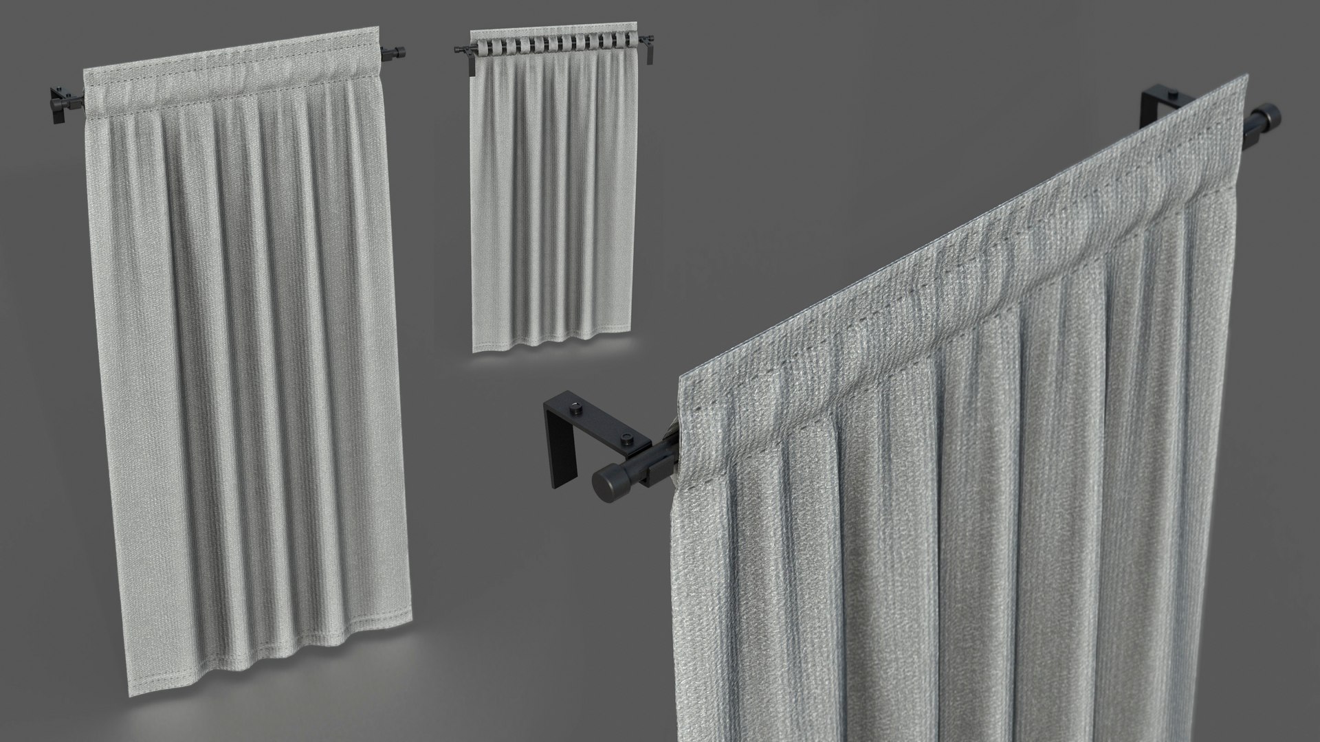 Curtain With Rod Model - TurboSquid 1979964