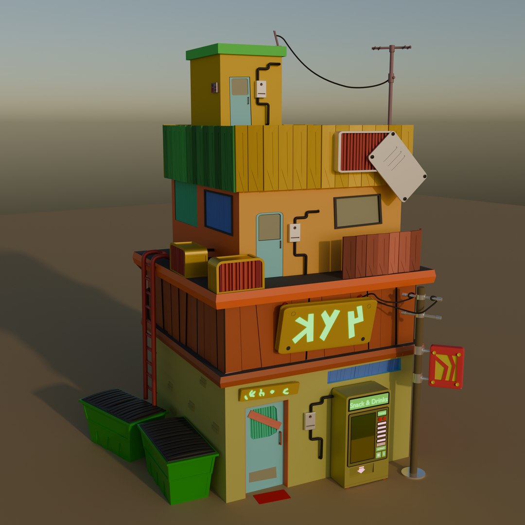 3D Low Poly Store 01 - TurboSquid 2421524
