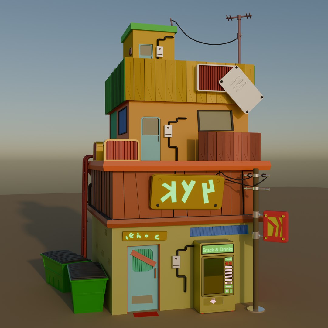 3D Low Poly Store 01 - TurboSquid 2421524