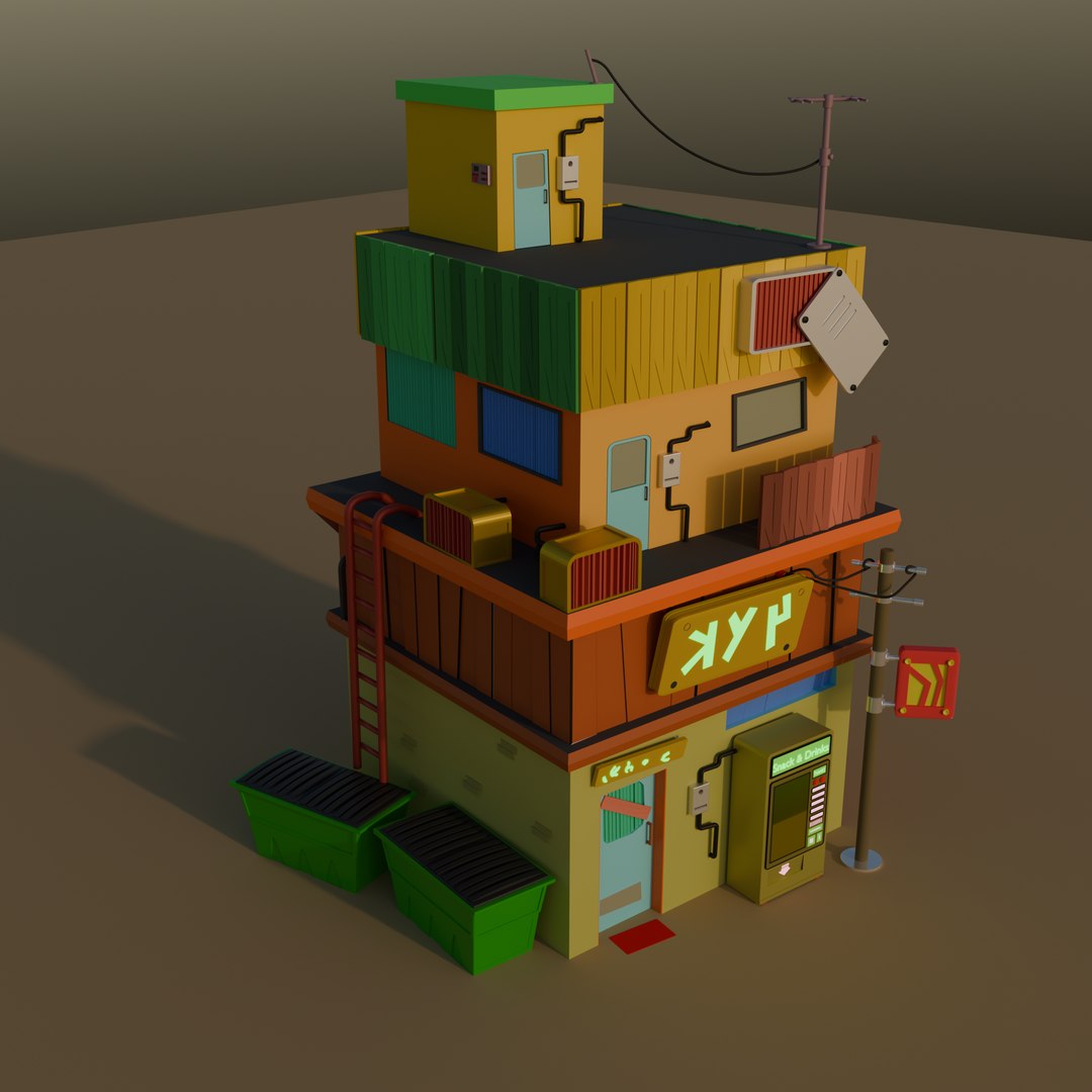 3D Low Poly Store 01 - TurboSquid 2421524