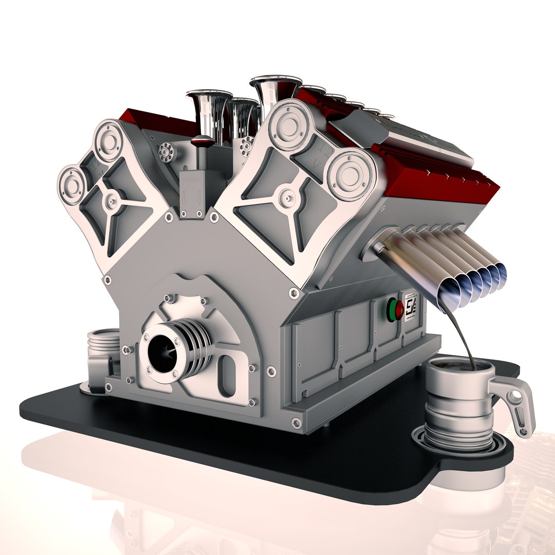 3d Model Coffee Machine V12 Titanium