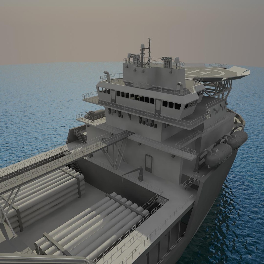 3d model drilling ship