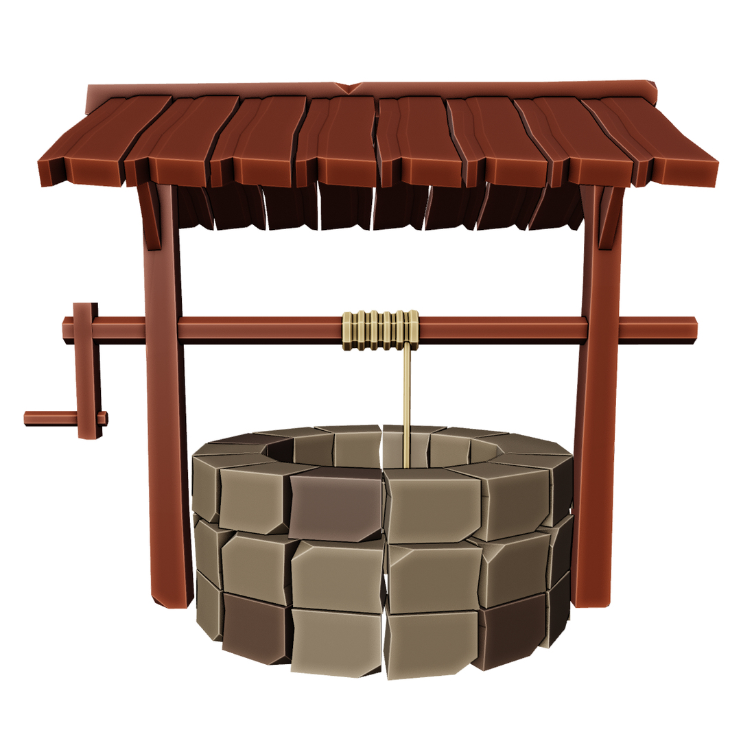 modelo 3d Pozo de agua de dibujos animados de Lowpoly - TurboSquid 1766300