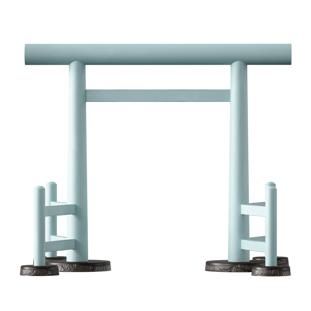 3D Model Torii Japanese White Gate Arch To Sacred Temple - TurboSquid ...
