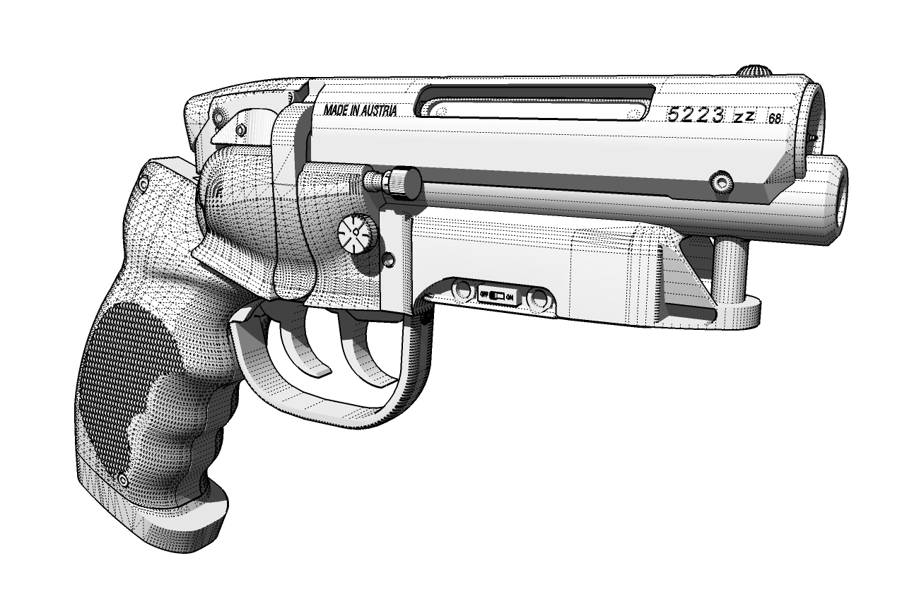 3d model blade runners blaster