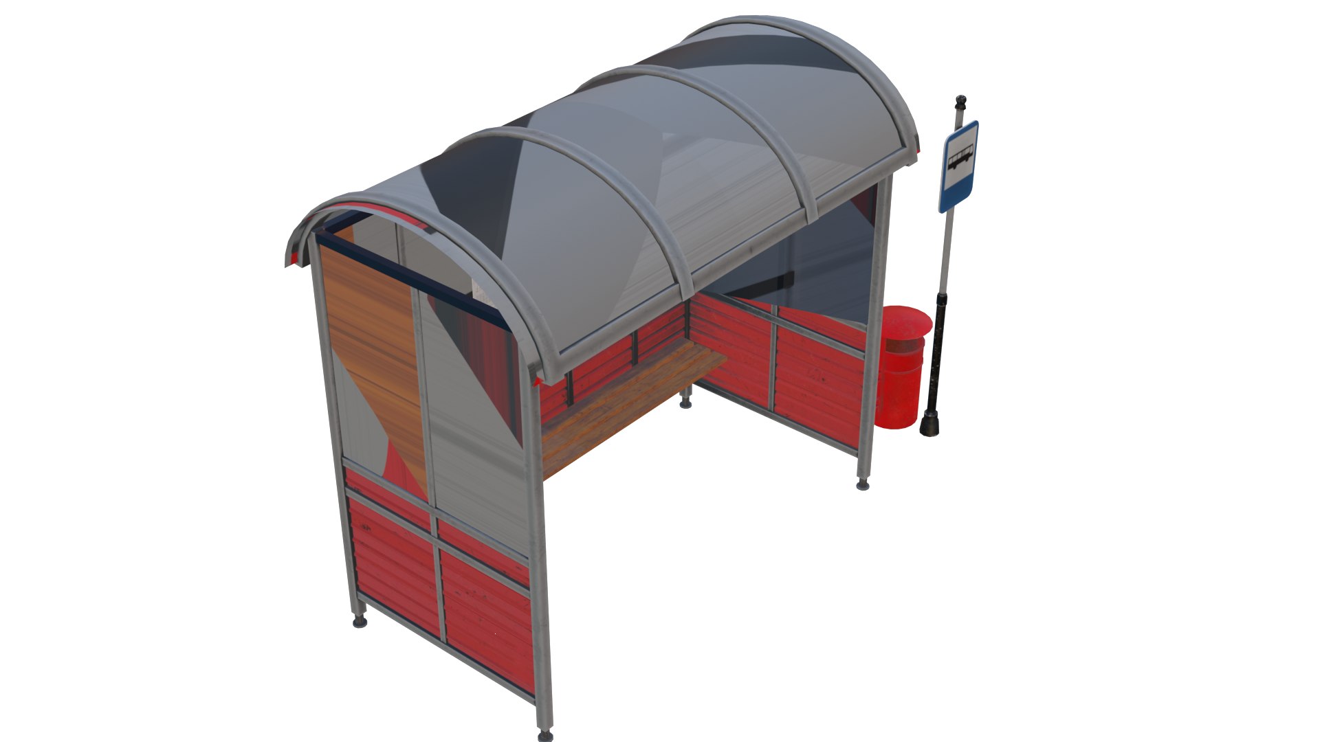 3D Bus Station - TurboSquid 2376506