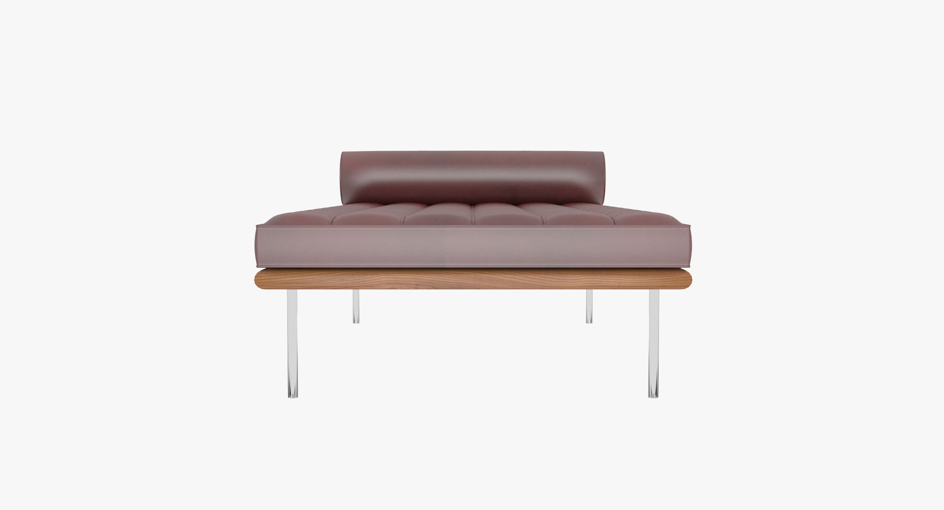 Knoll Red Leather Barcelona Couch 3D - TurboSquid 1733058