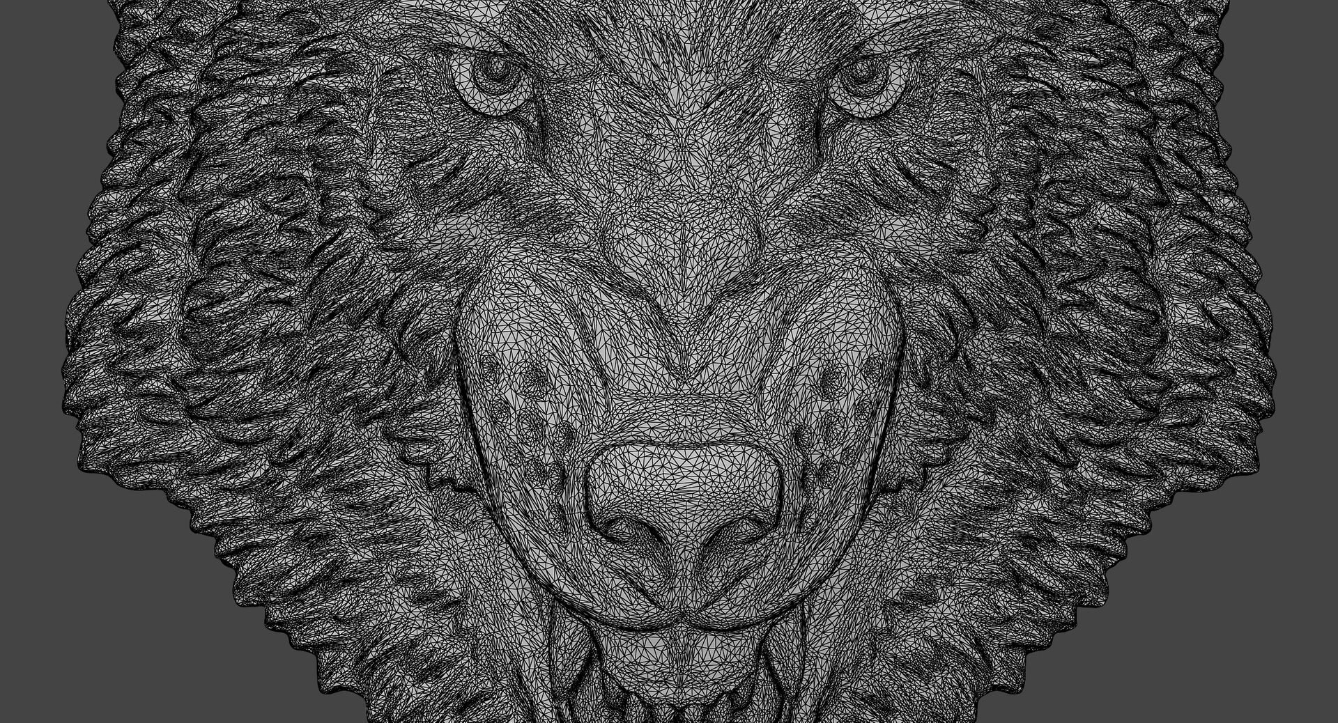 Angry wolf relief face 3D model - TurboSquid 1307845