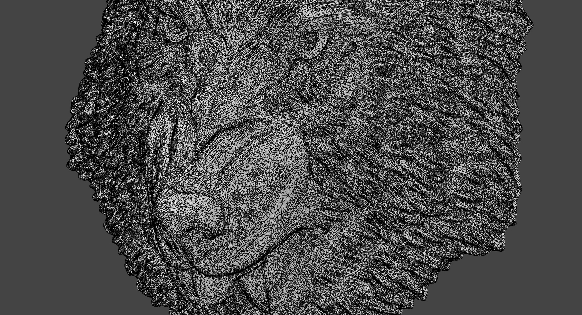 Angry wolf relief face 3D model - TurboSquid 1307845