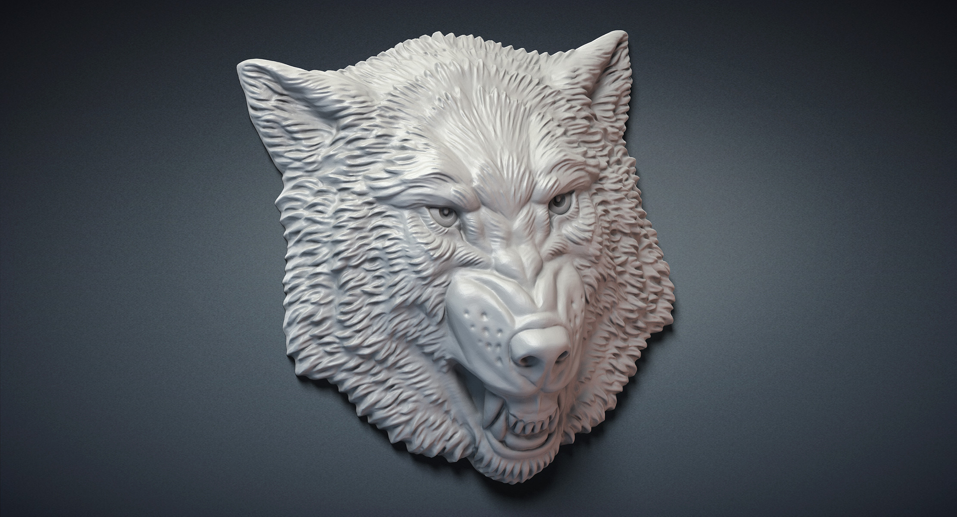 Angry wolf relief face 3D model - TurboSquid 1307845