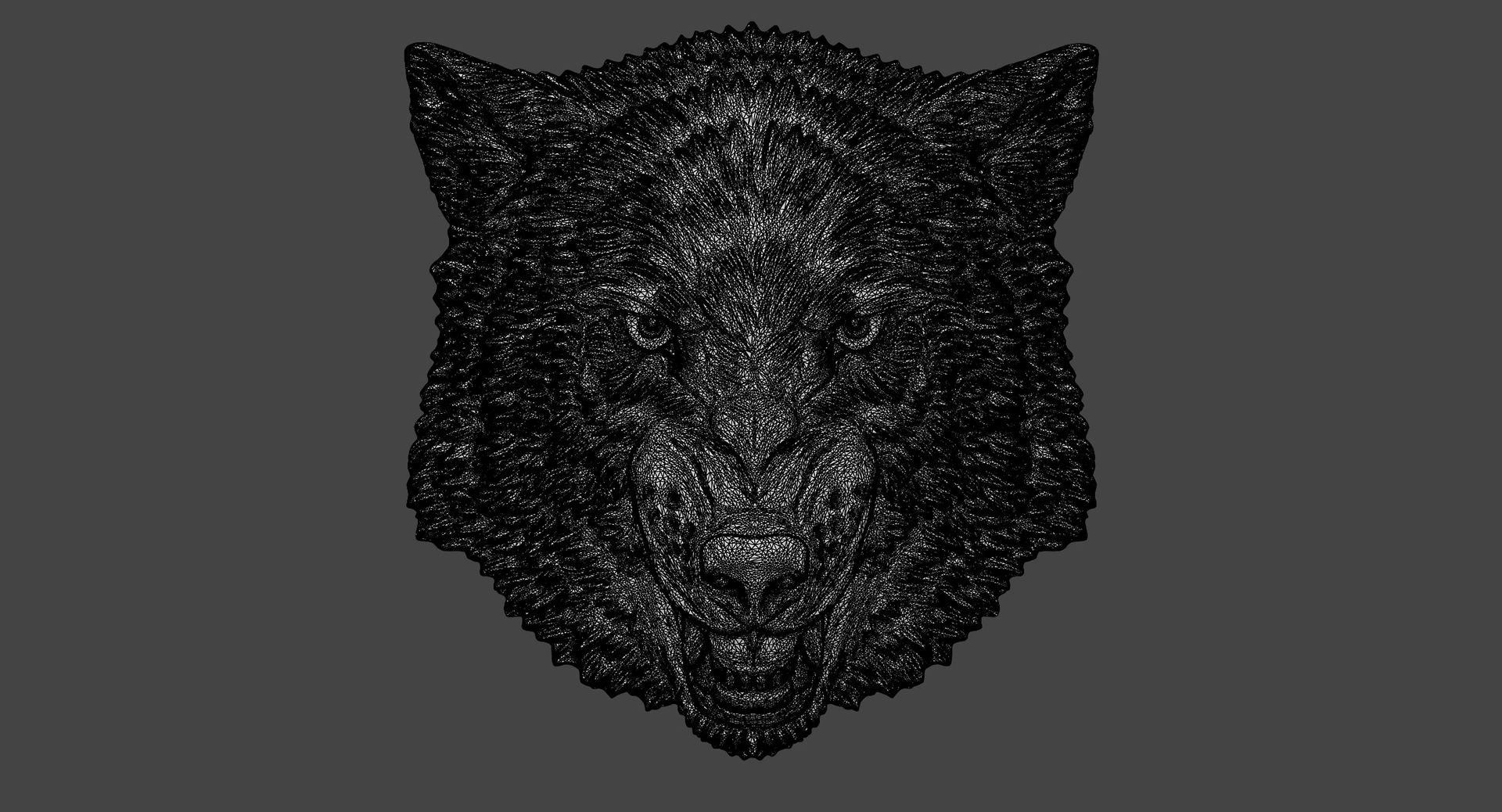 Angry wolf relief face 3D model - TurboSquid 1307845