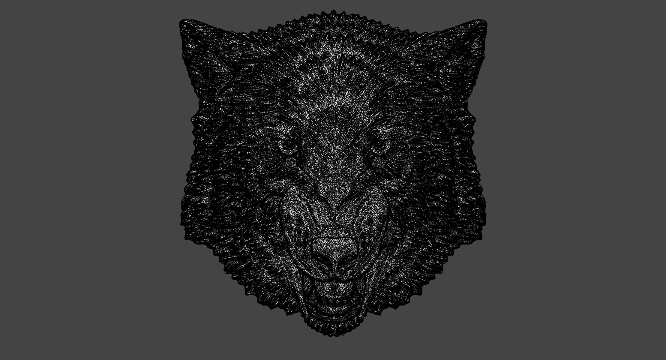 Angry wolf relief face 3D model - TurboSquid 1307845
