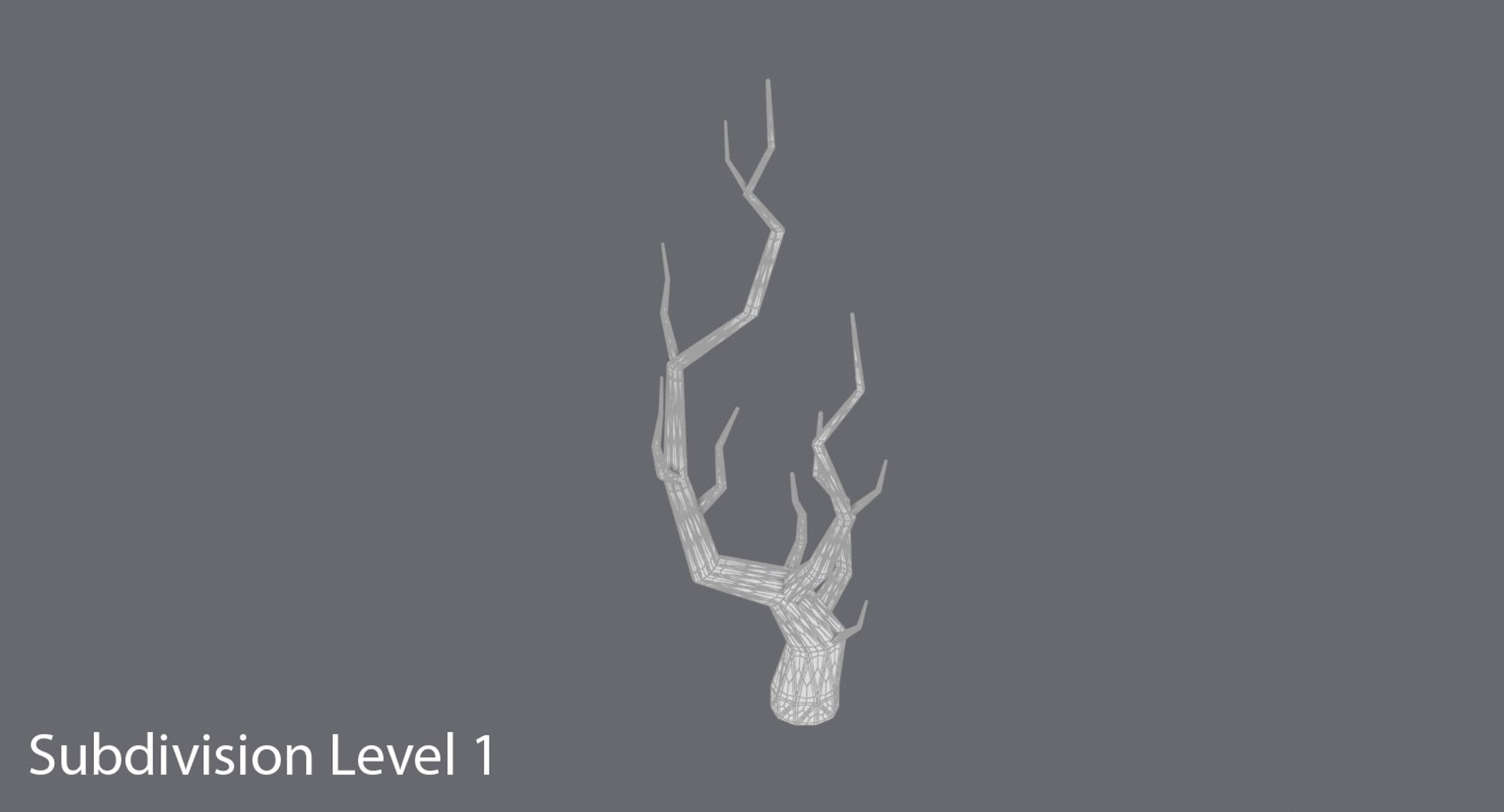 3d Model Bare Desert Tree 01