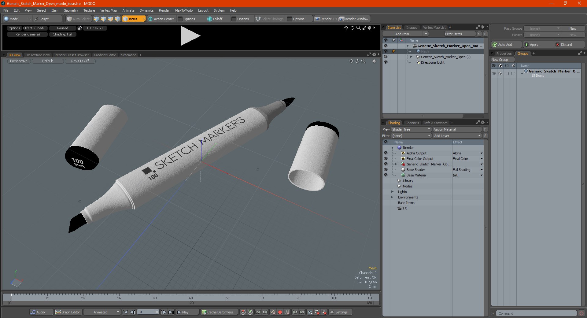 3D Generic Sketch Marker Open Model - TurboSquid 1875654