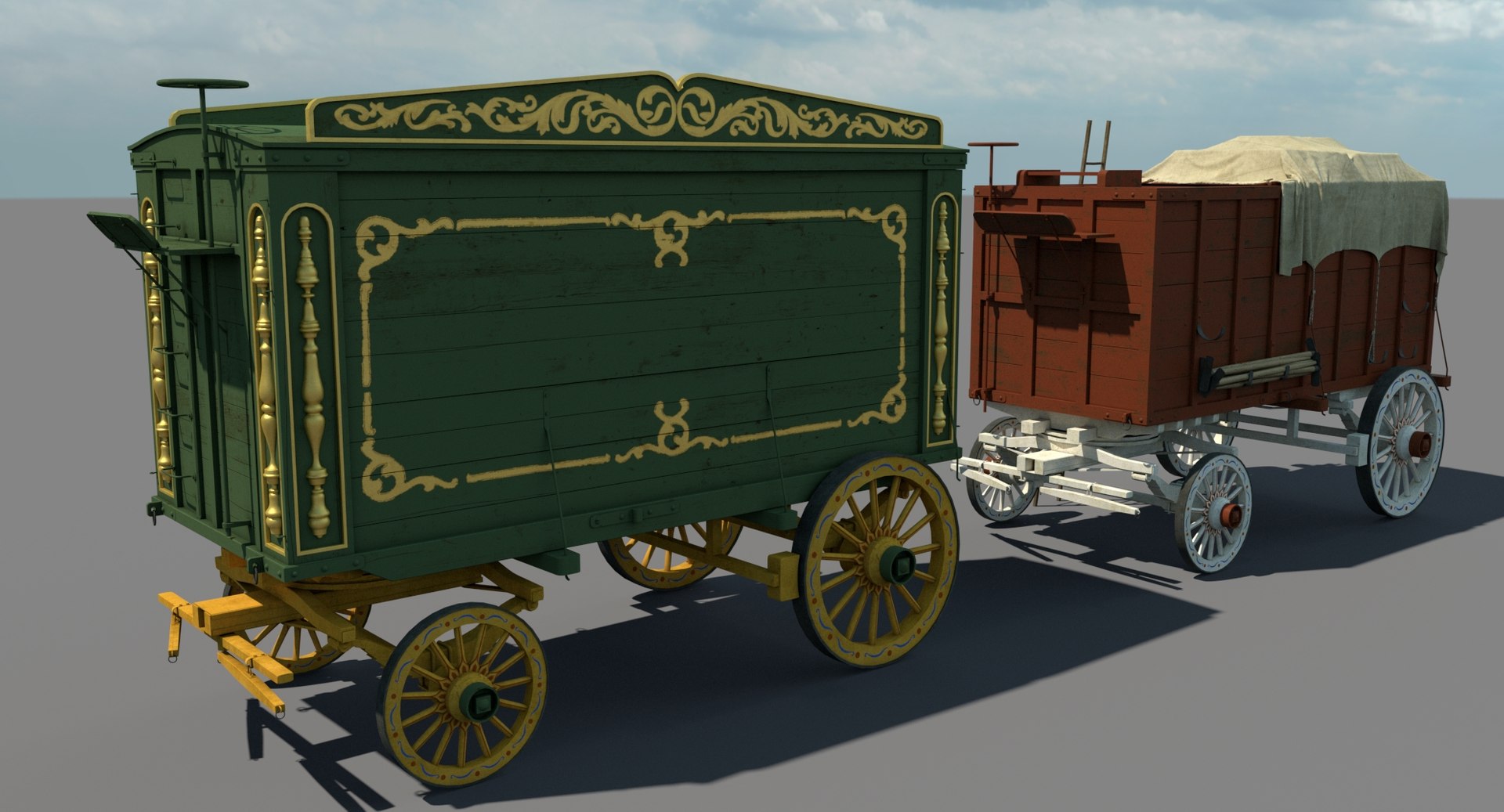 Circus Wagons 3D Model - TurboSquid 1233070