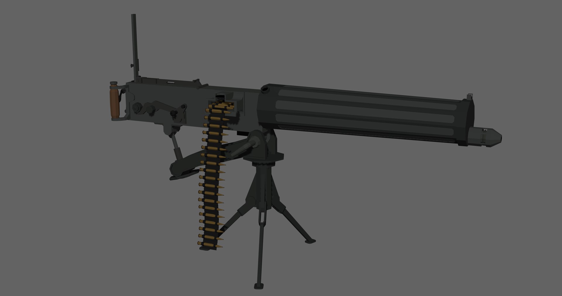 3D Vickers Machine Gun - TurboSquid 1582394