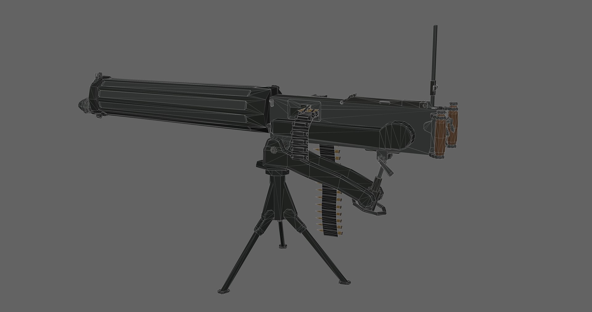 3D Vickers Machine Gun - TurboSquid 1582394
