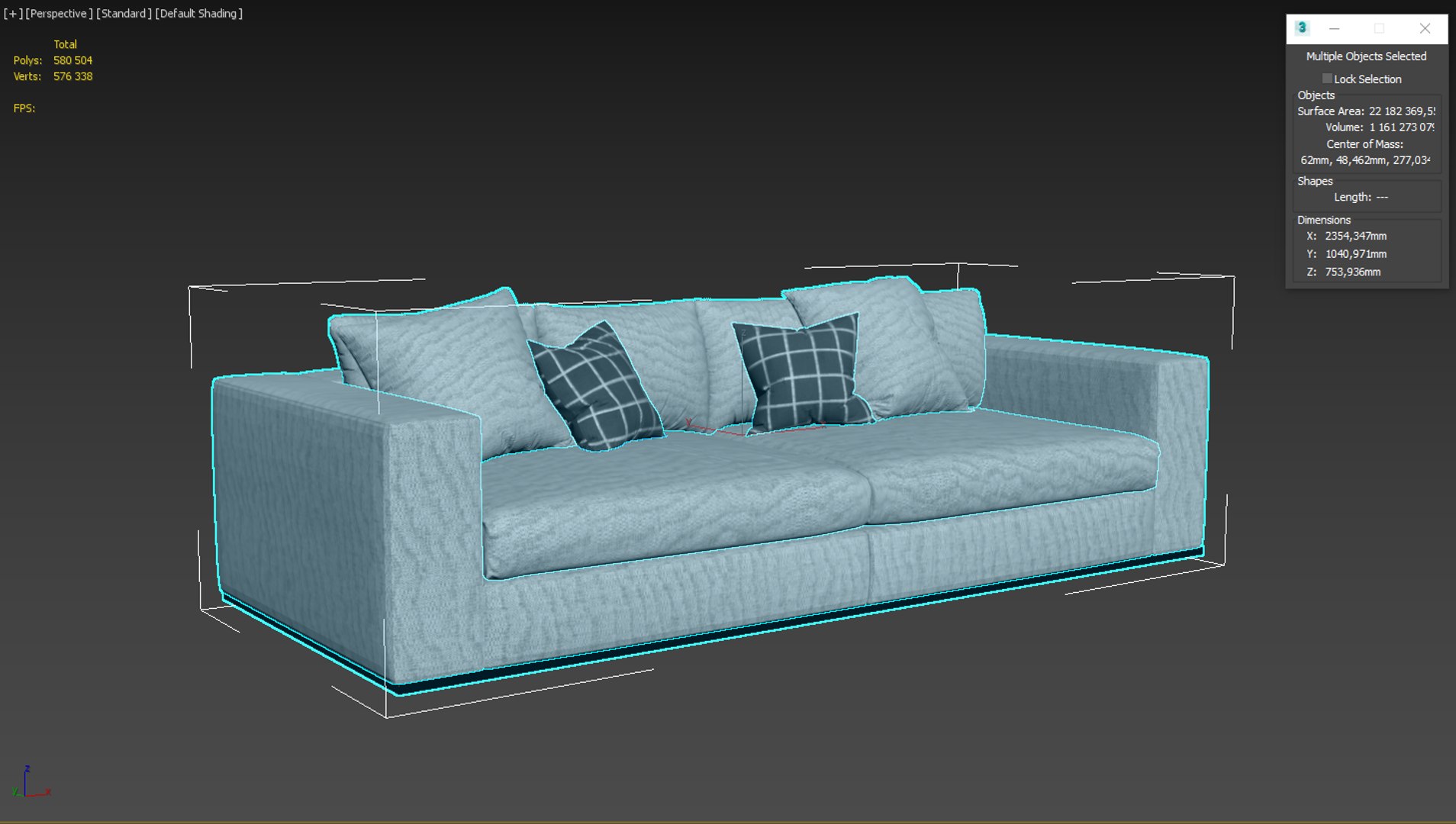 3D Model Hamilton Sofa By Minotti - TurboSquid 1947591