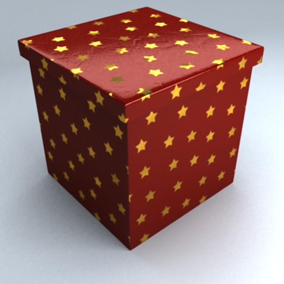 christmas gift box 3d model