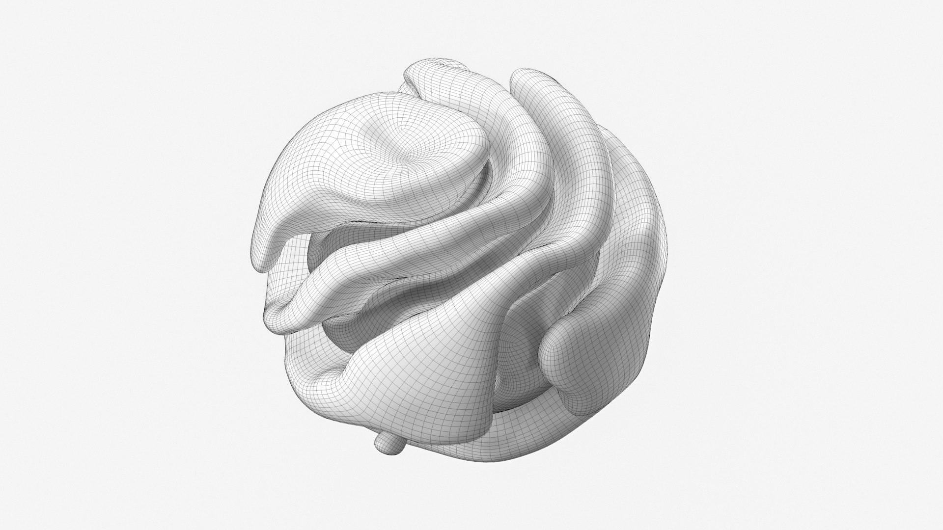 3D Modern Abstract Spherical Geometrical Sphere Orb 3D Model ...