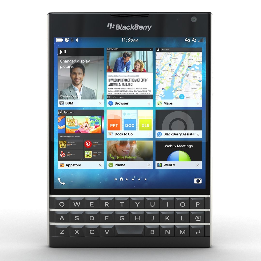 3d Black Berry Passport