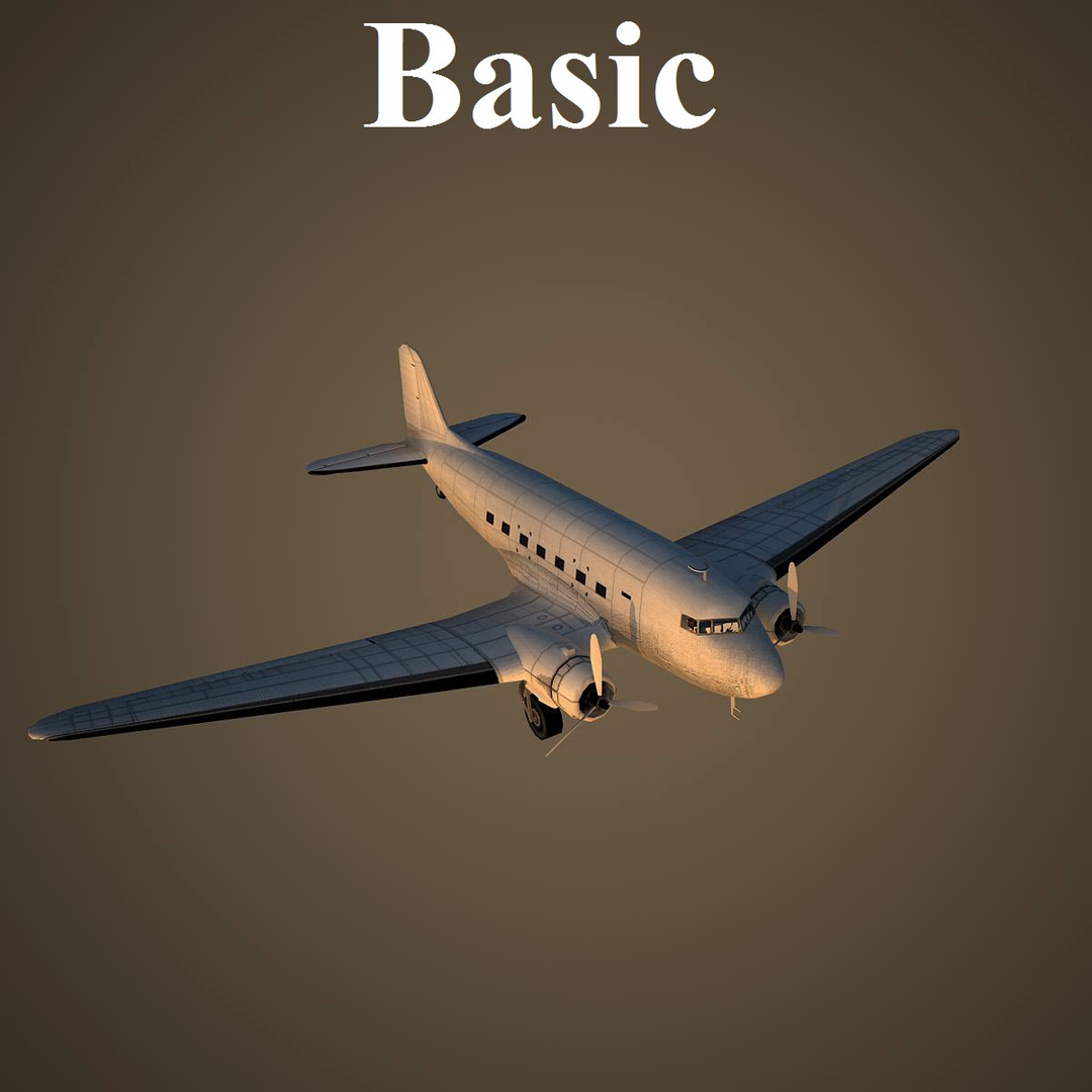 Douglas Dc-3 3 3d Model