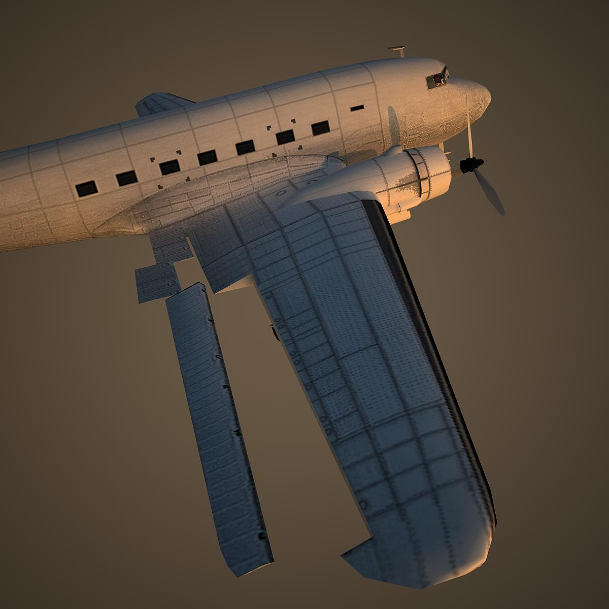 douglas dc-3 3 3d model