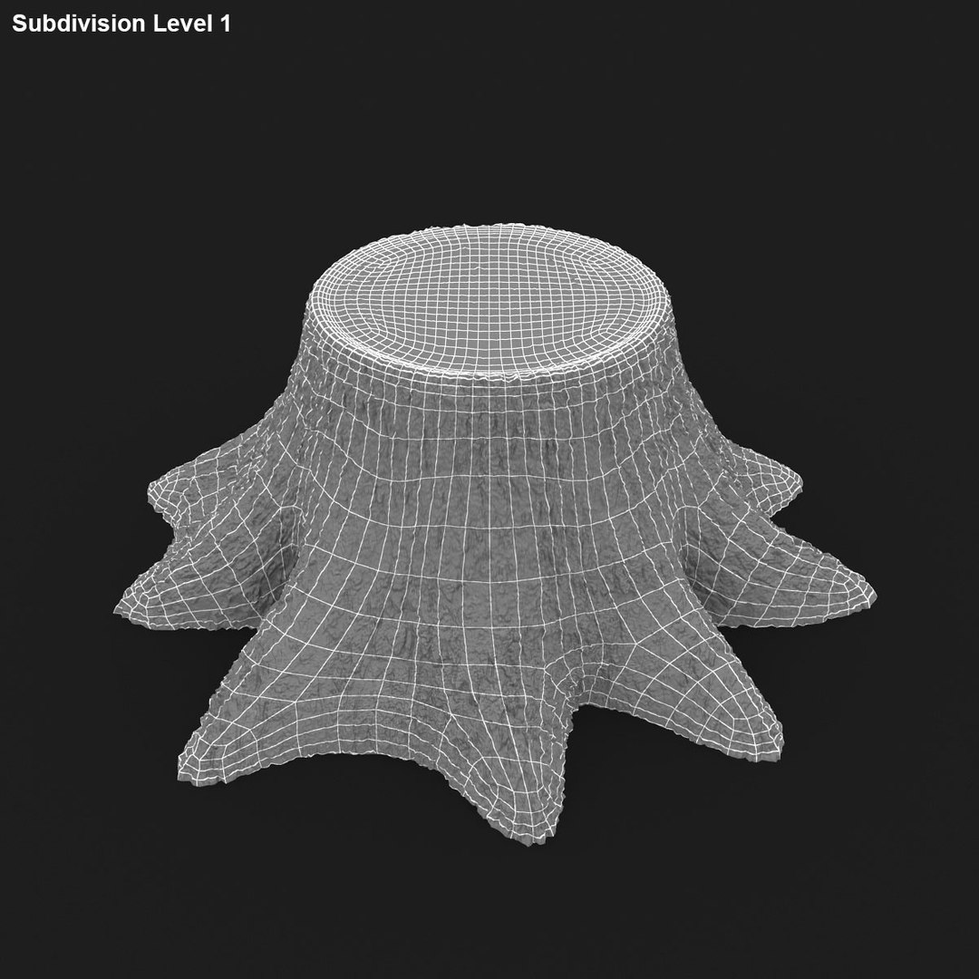 3d Model Of Tree Stump