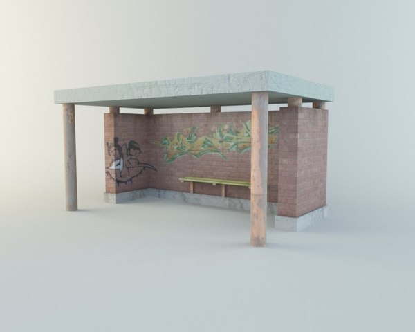 3d bus stop model
