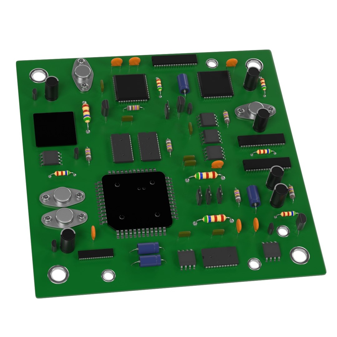 3d Computer Board Model