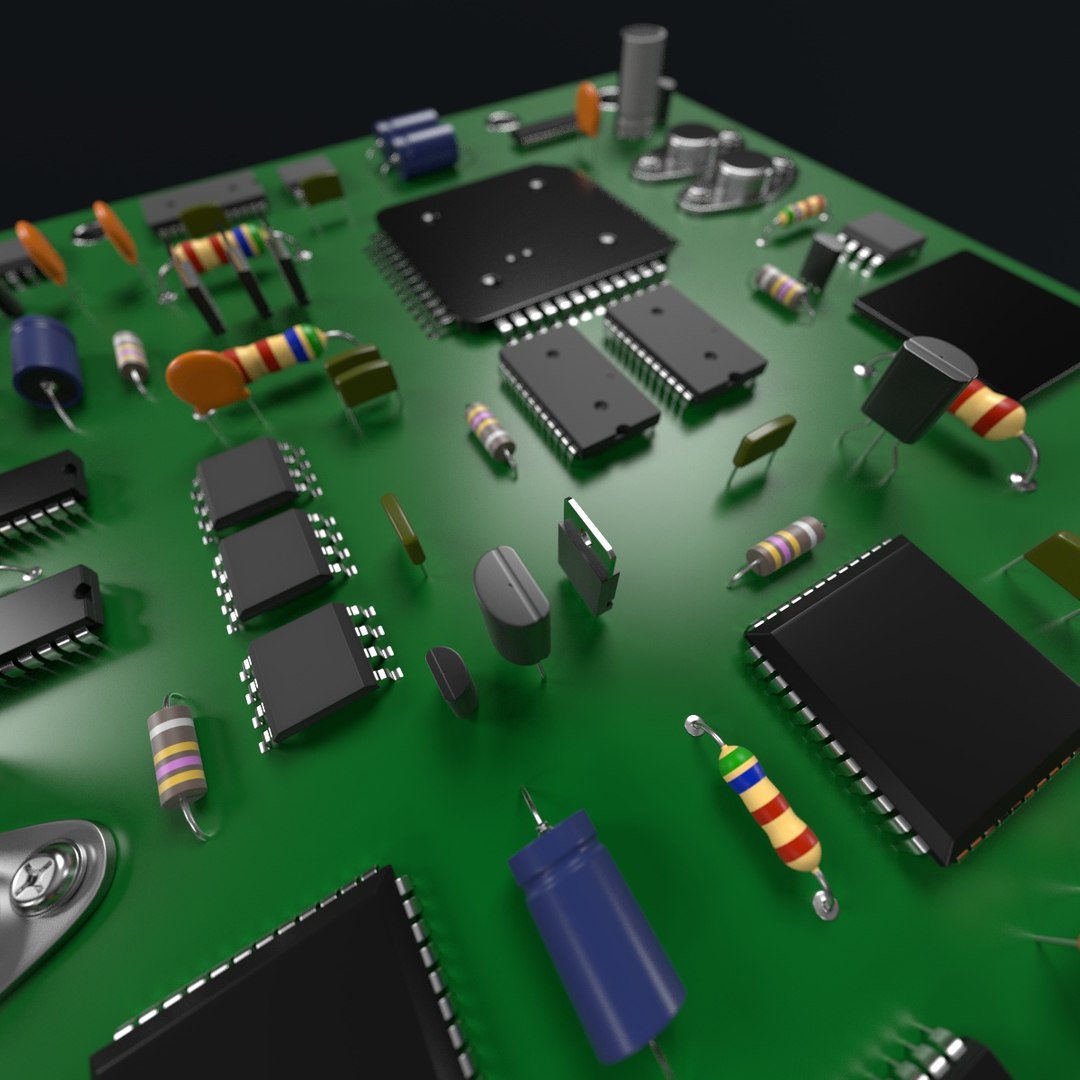 3d Computer Board Model