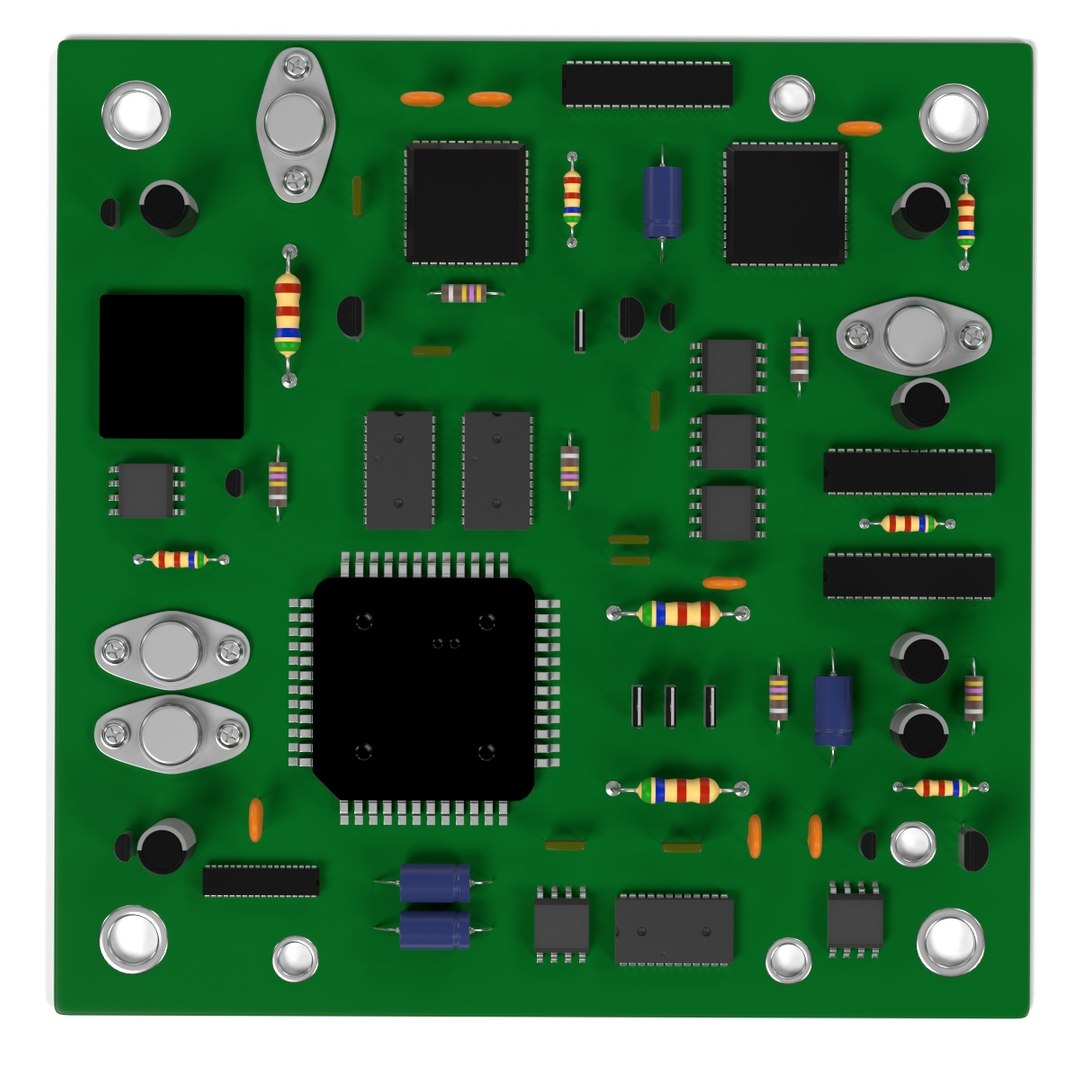3d Computer Board Model