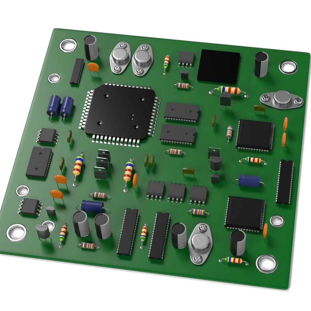 3d Computer Board Model