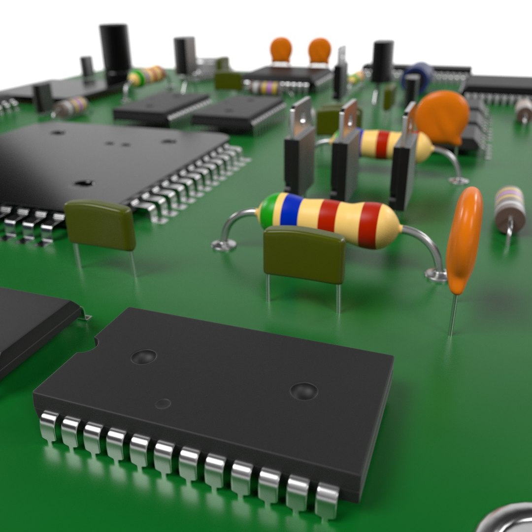 3d Computer Board Model
