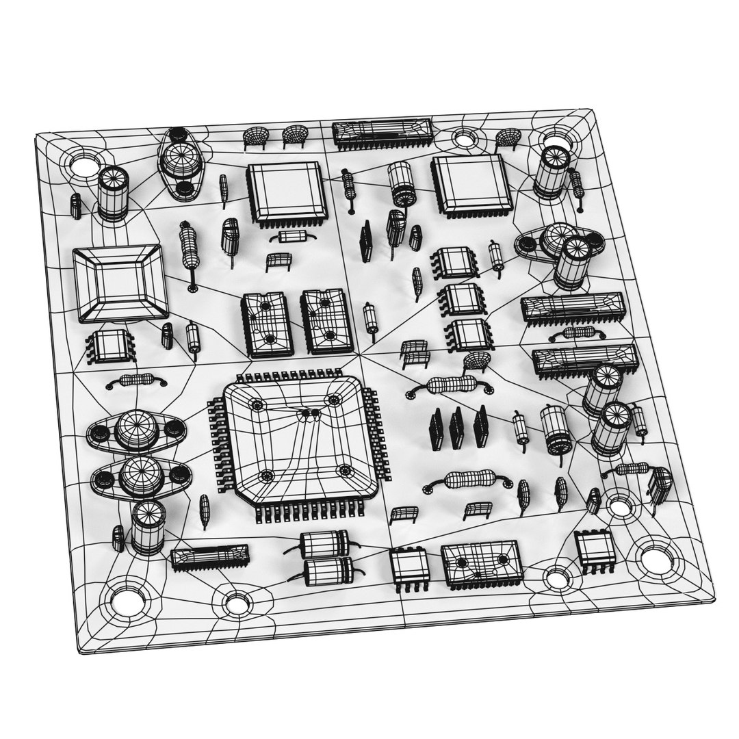 3d Computer Board Model