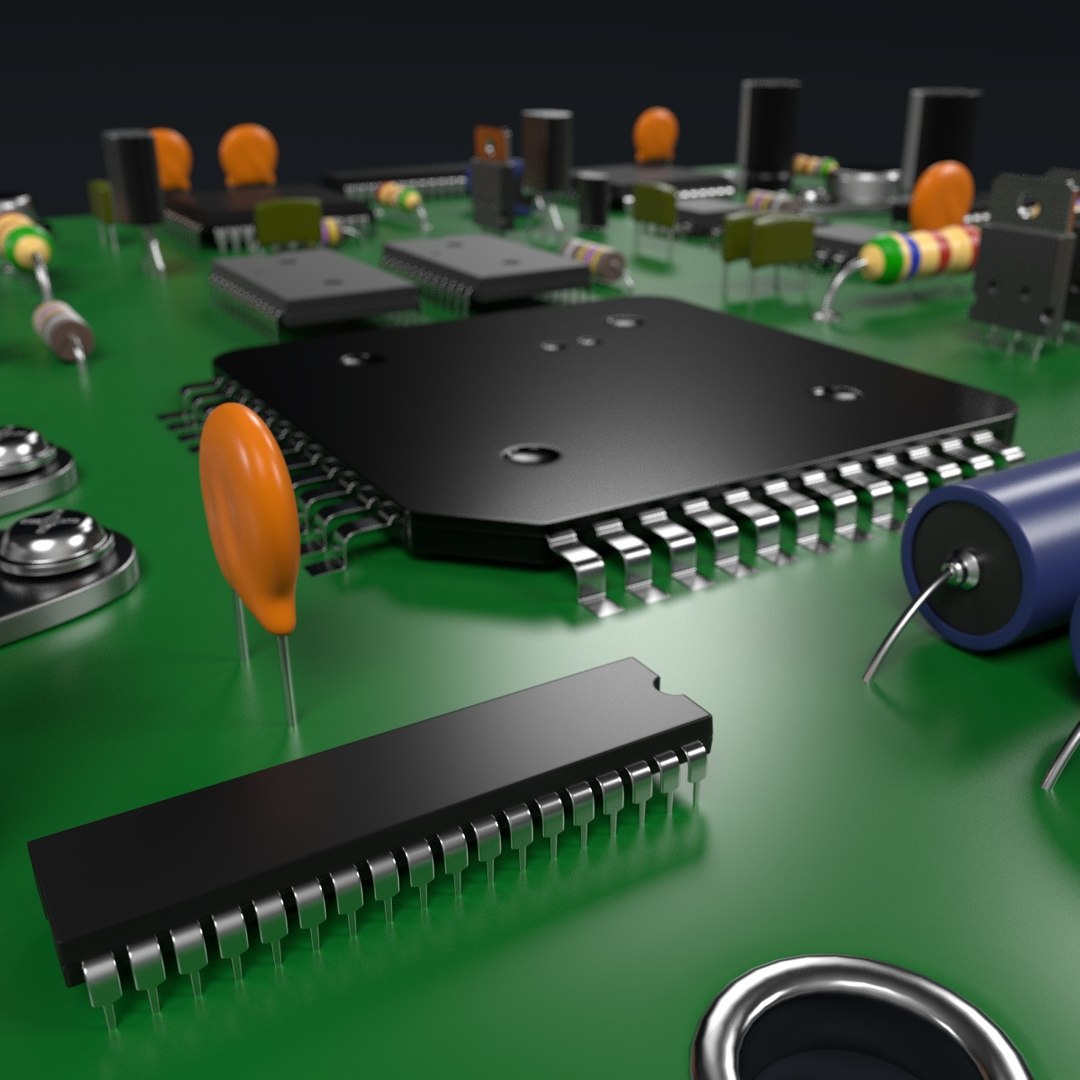 3d Computer Board Model