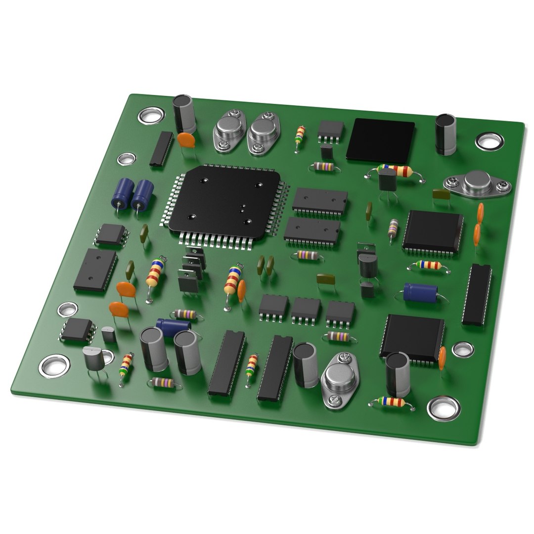 3d Computer Board Model