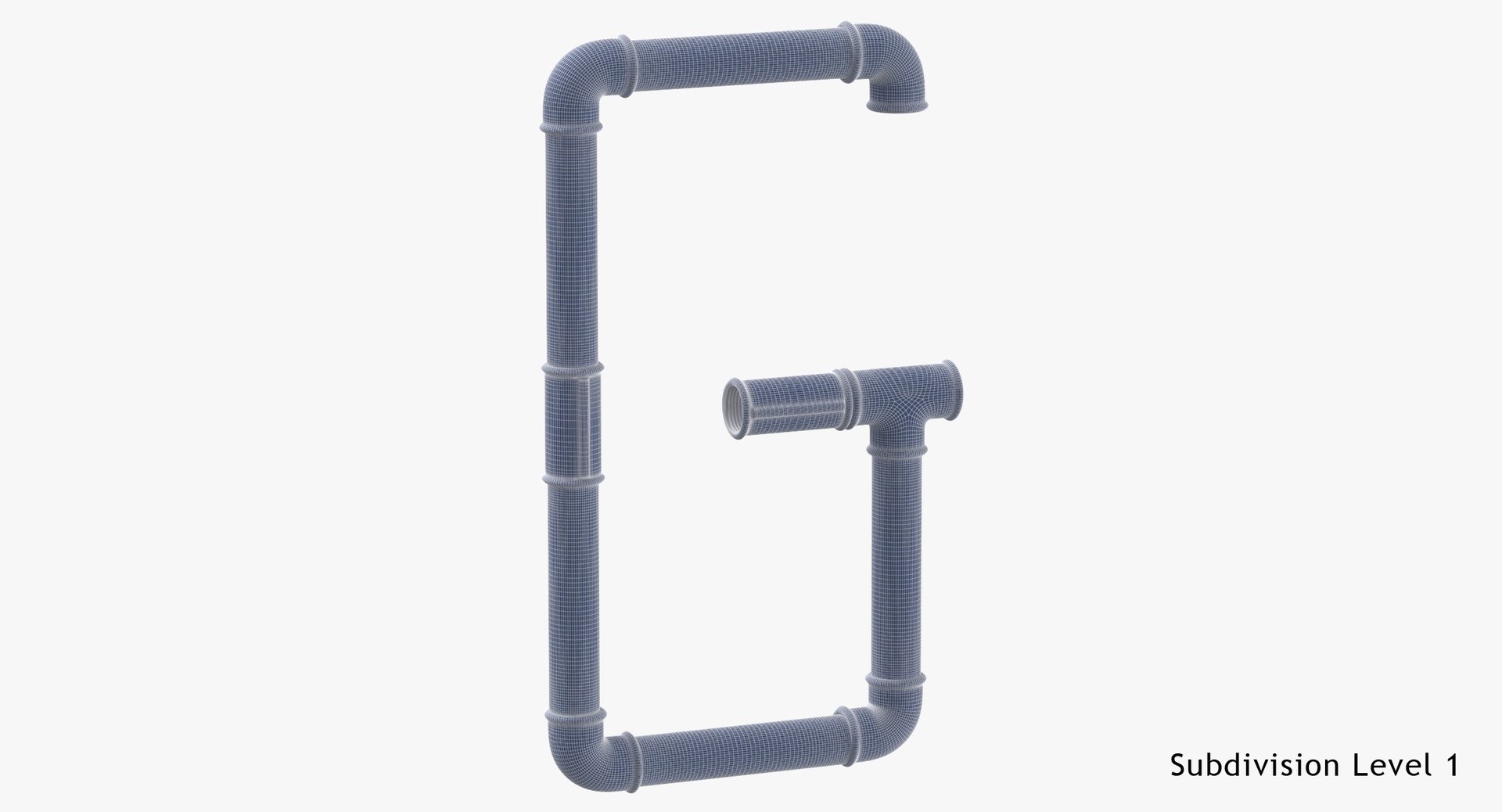 Galvanized Steel Pipe Letter 3D Model - TurboSquid 1436522