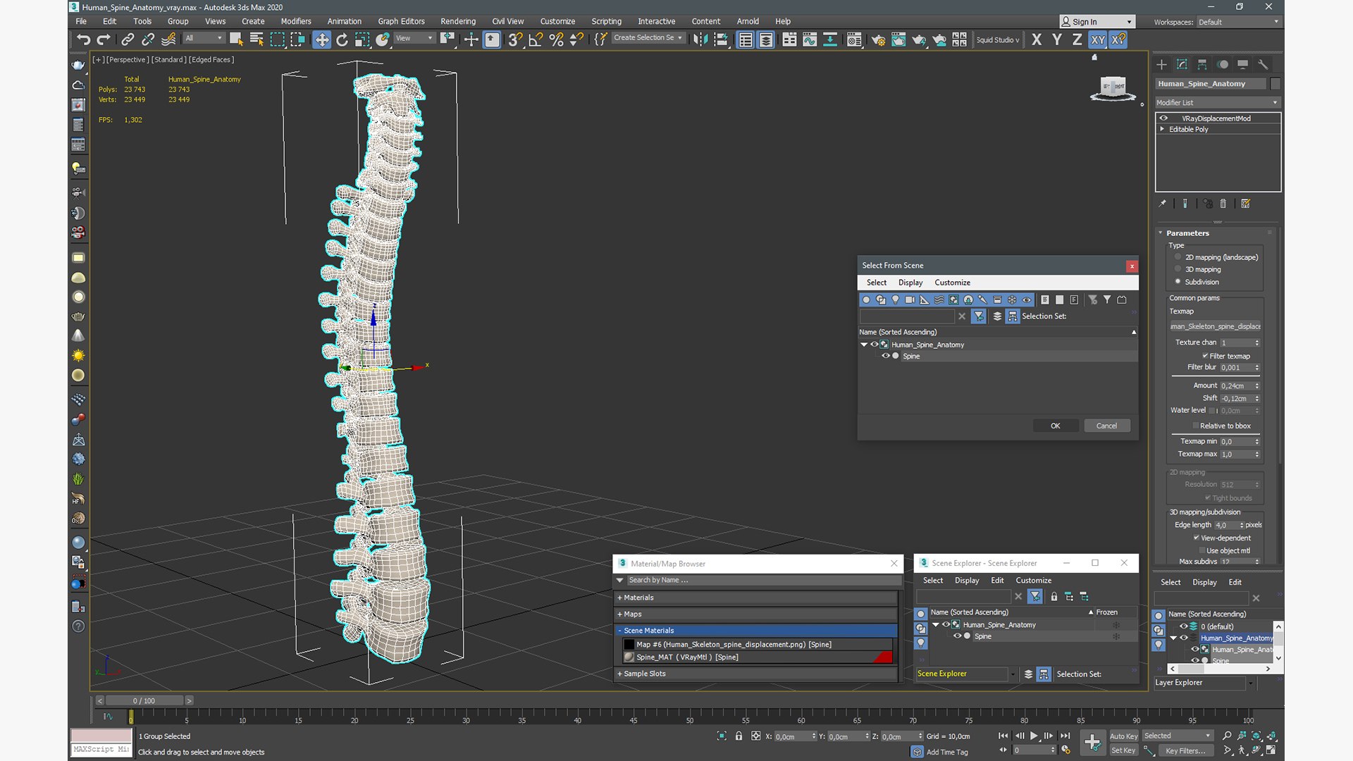 Human Spine Anatomy 3D Model - TurboSquid 2386235