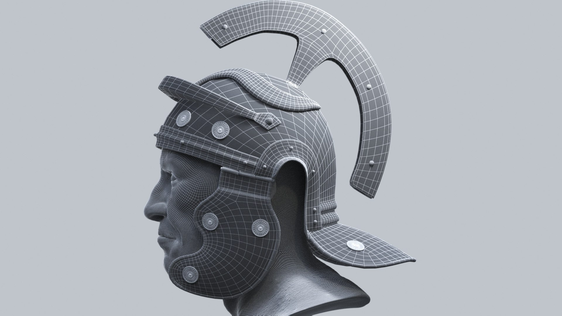 3D Roman Head Helmet - TurboSquid 1553183