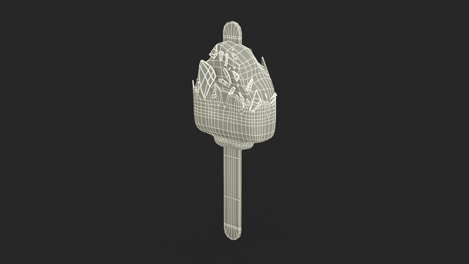 3d Eaten Chocolate Dipped Vanilla Ice Cream Bar Model Turbosquid 2069311
