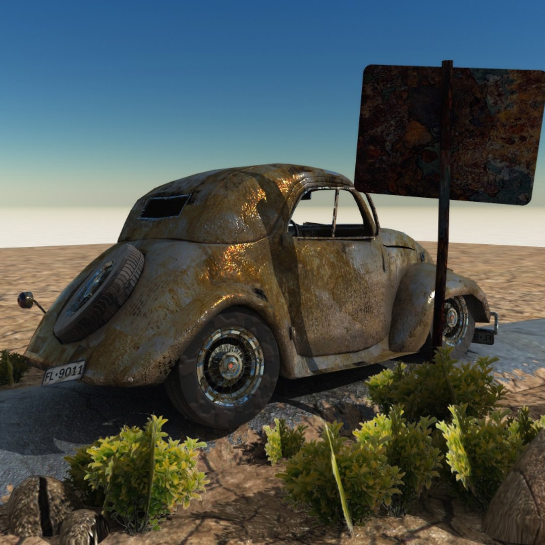 Fiat-500a 500 Destroyed 3d Model
