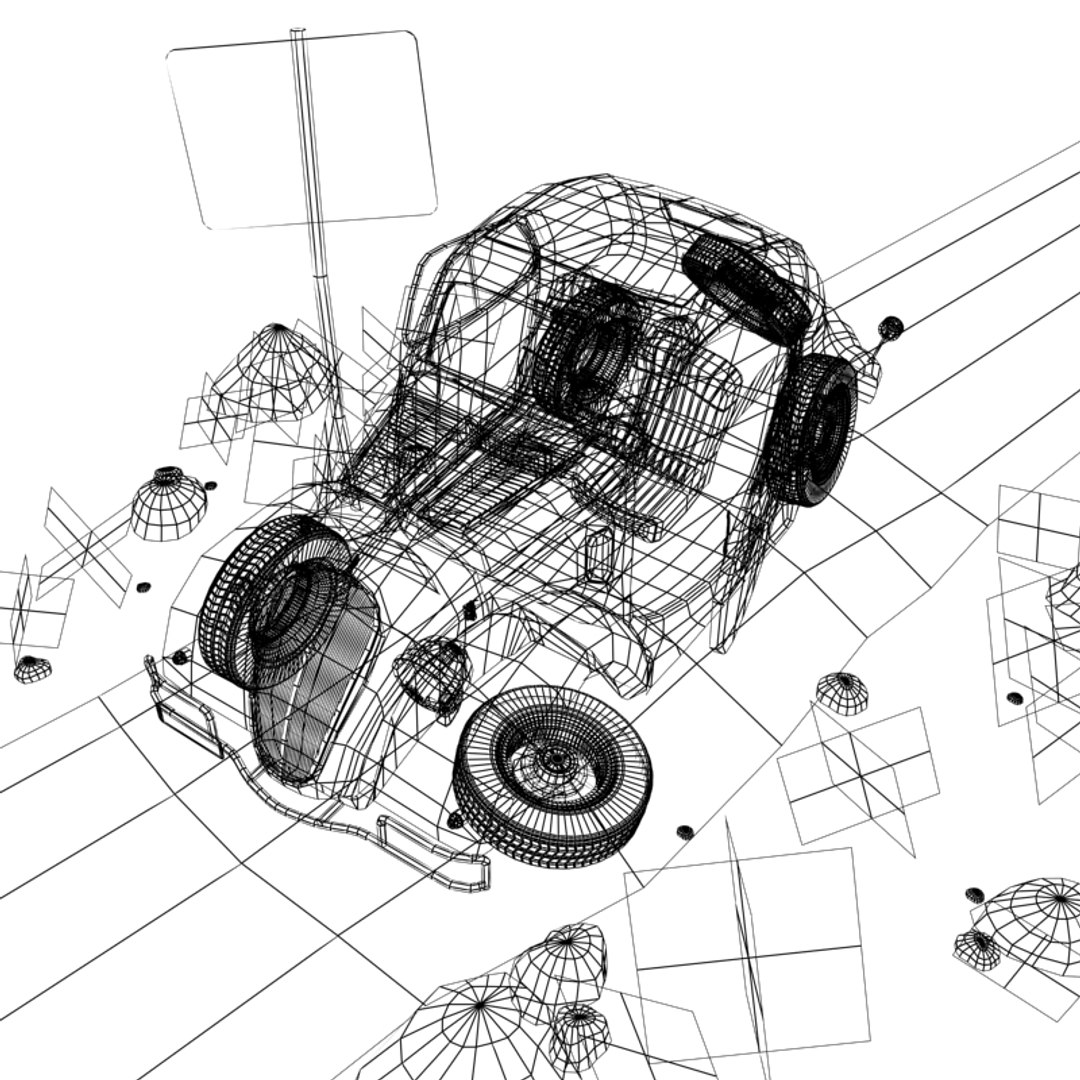 Fiat-500a 500 Destroyed 3d Model