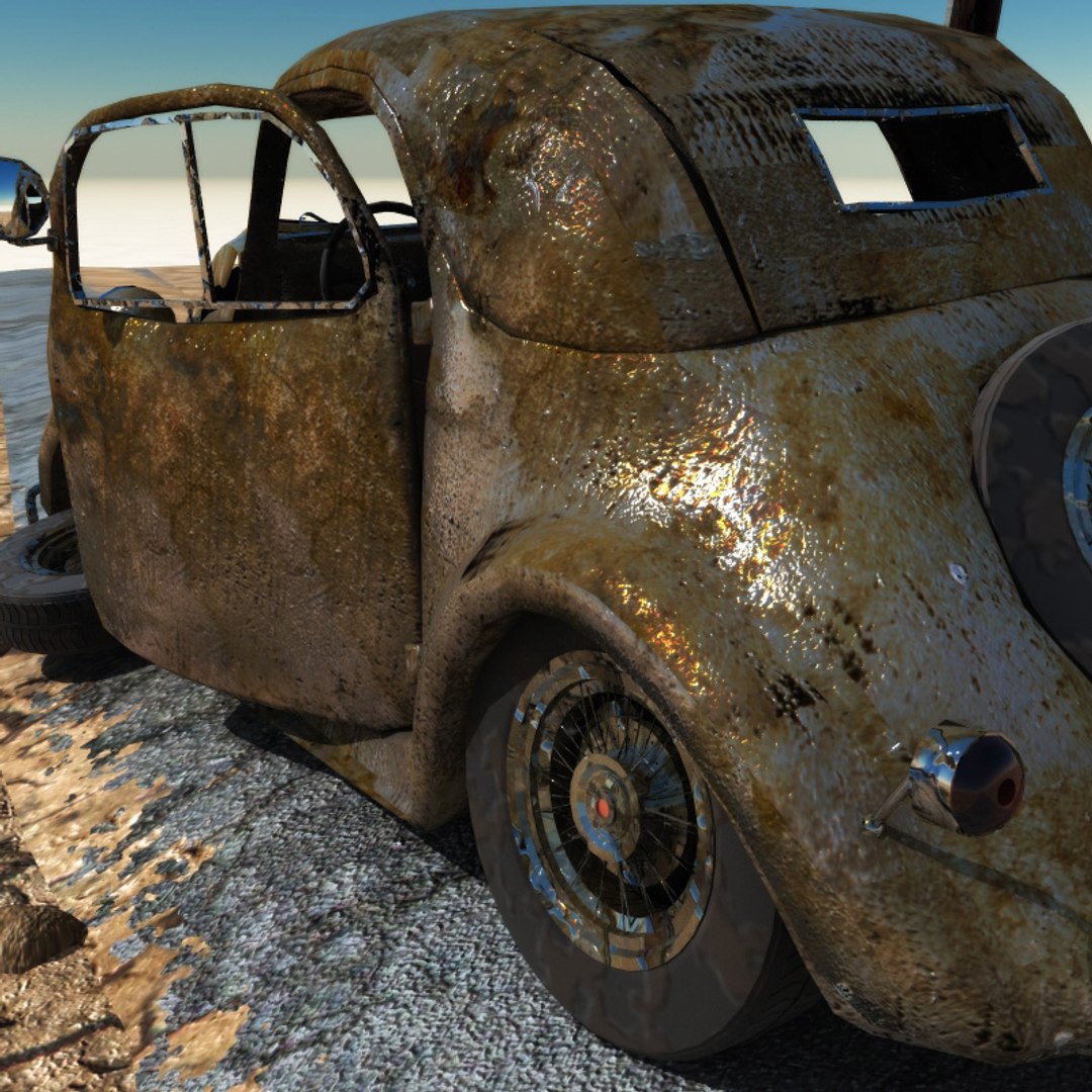 Fiat-500a 500 Destroyed 3d Model