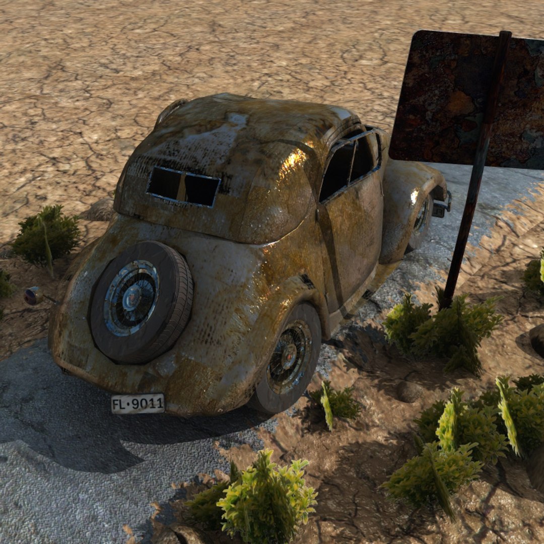 Fiat-500a 500 Destroyed 3d Model