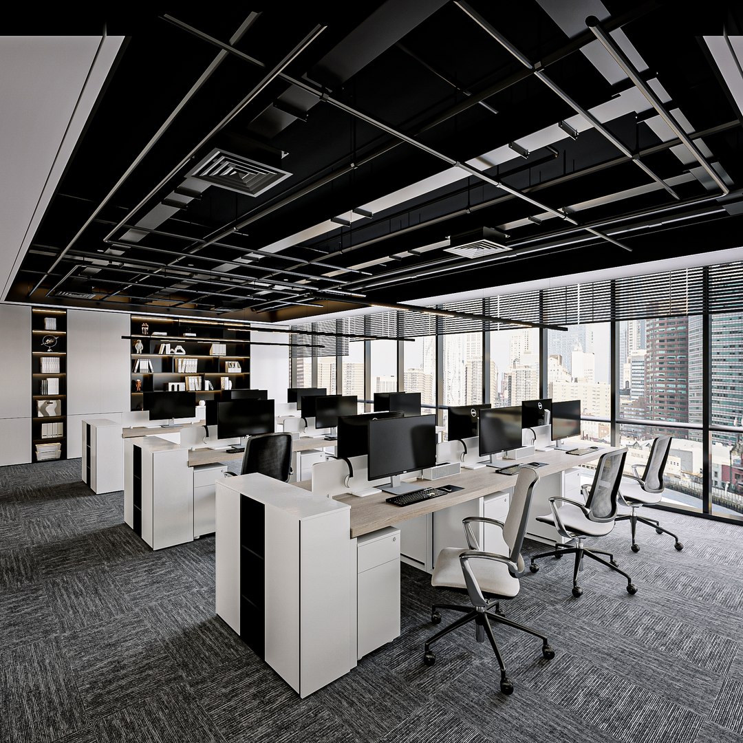 Office Space Design 01 Model - TurboSquid 1963923