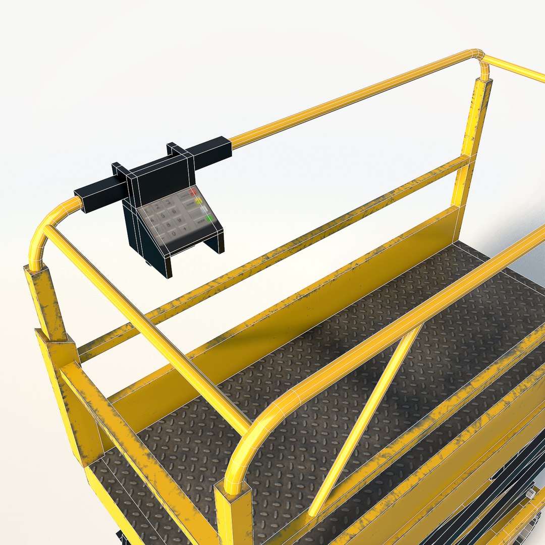 Realistic Scissor Lift Pose 3d Model