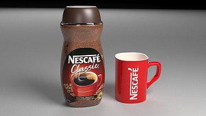 3d model coffee nescafe