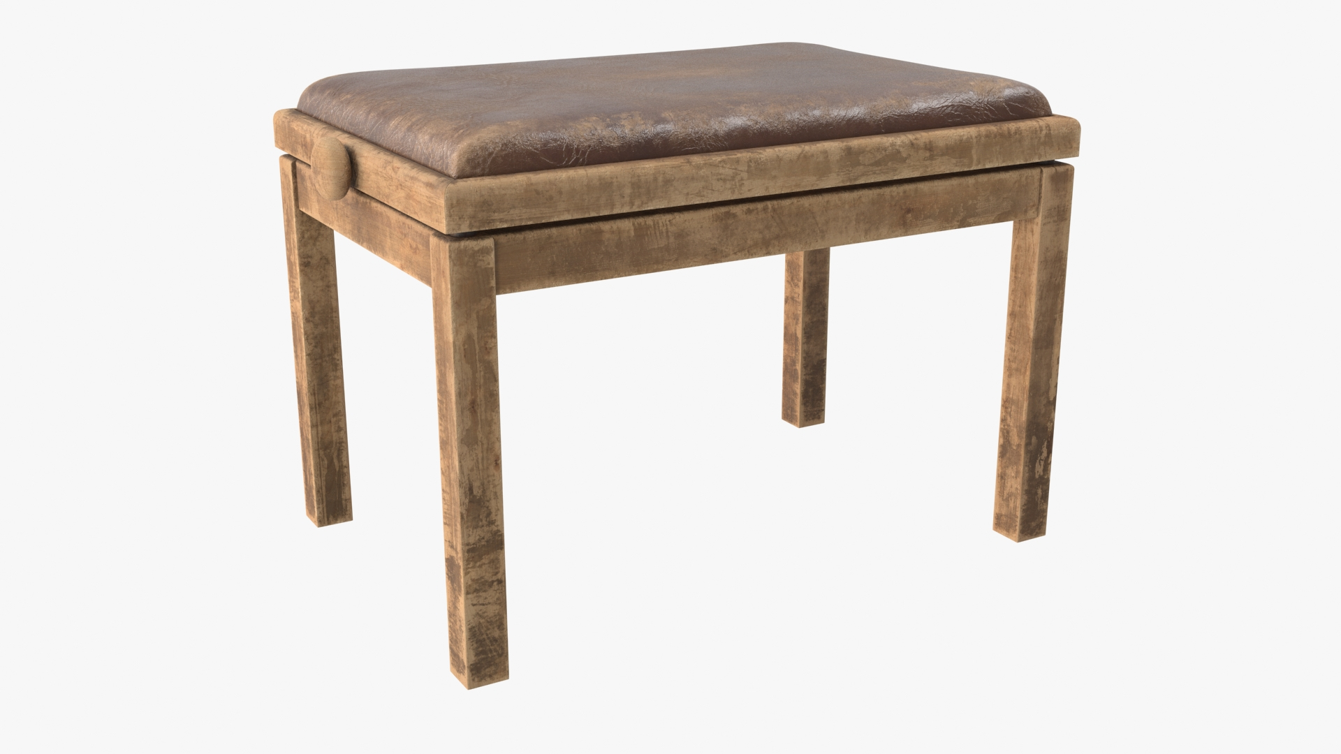 Retro Piano Bench Light Wood 3D Model - TurboSquid 2316377