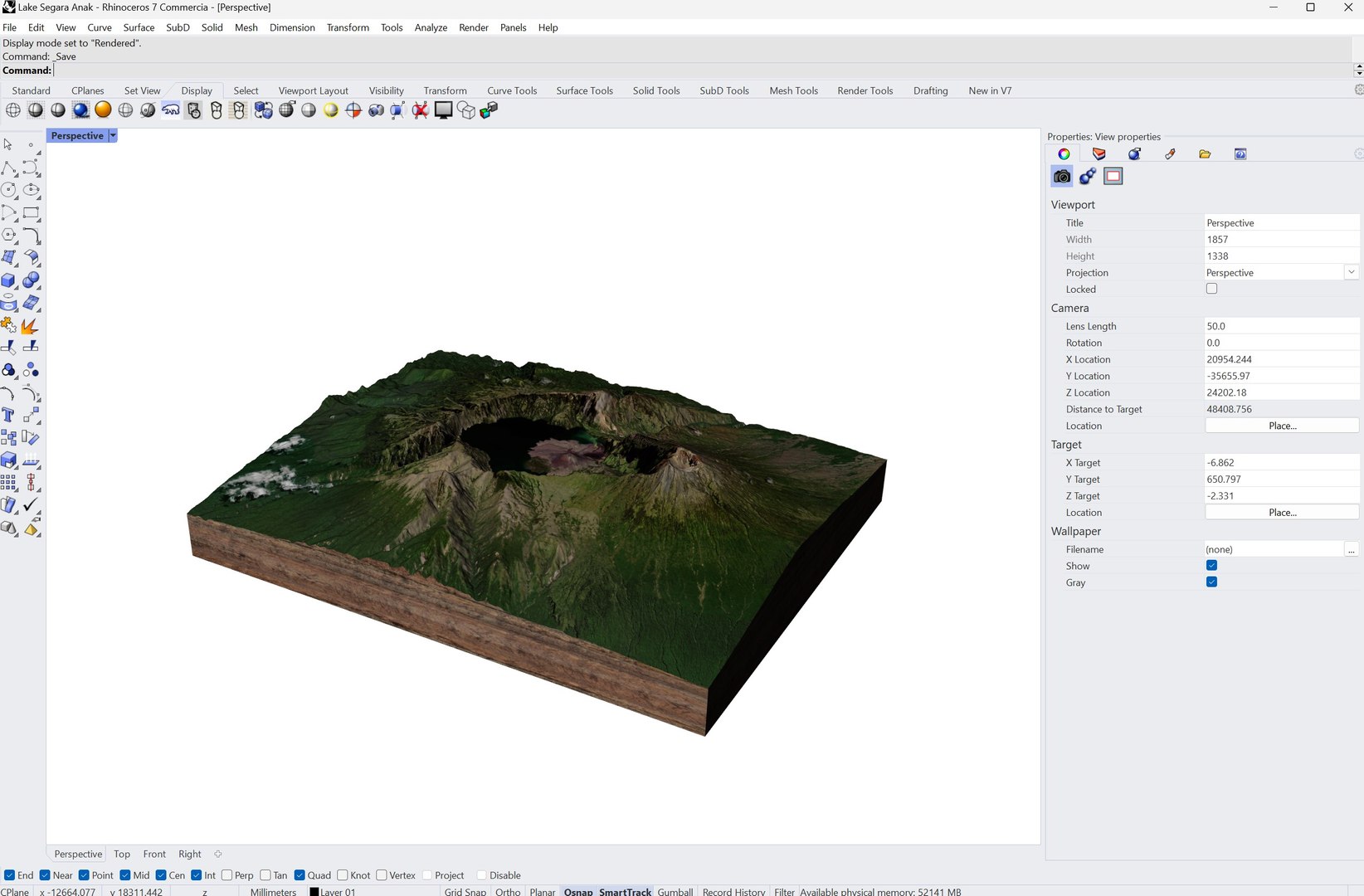 Lake Segara Anak Indonesia Model - TurboSquid 2061709